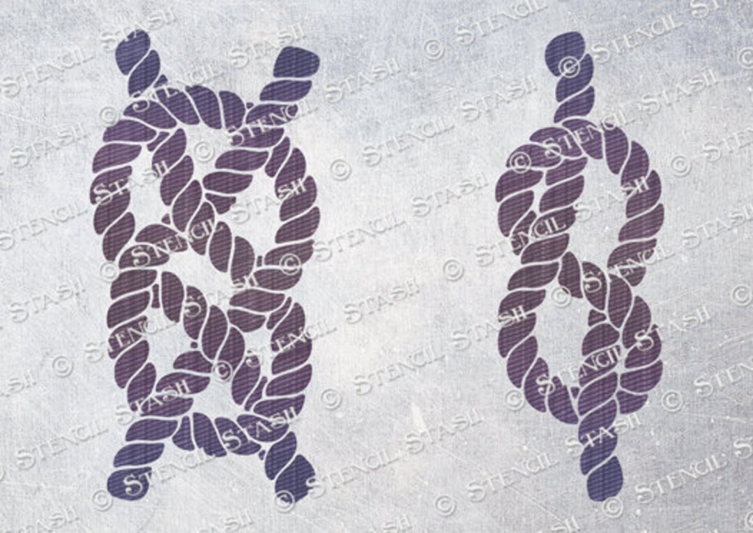 STENCIL 'rope Knots 1' Beach, Nautical, Furniture, Sign, Crafts ...