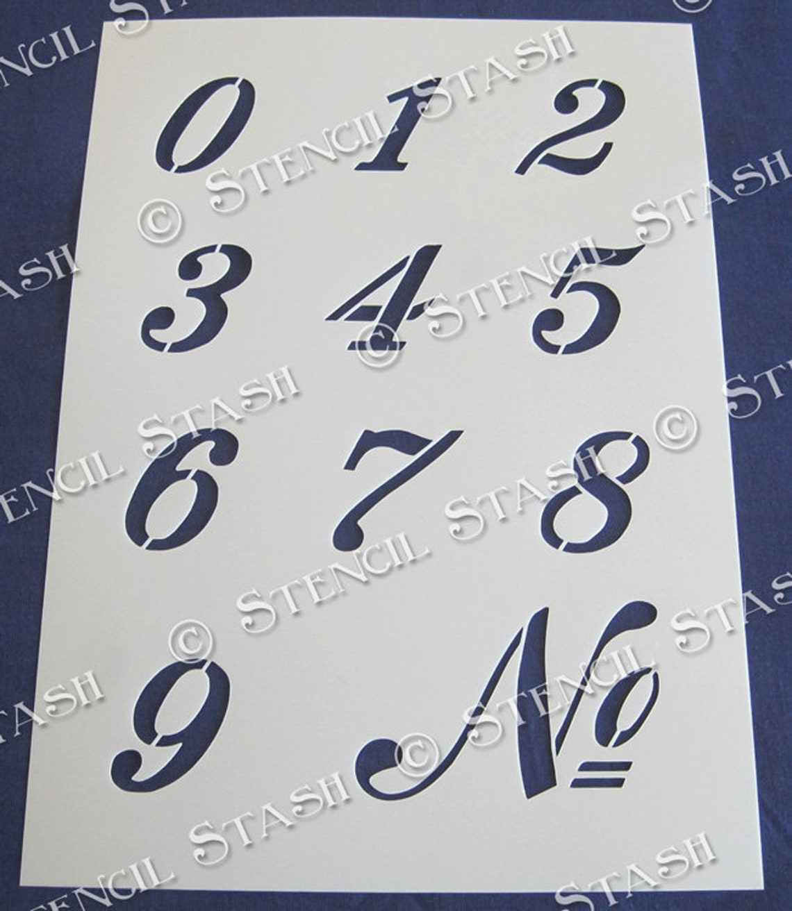STENCIL 'numbers French' 5 Sizes Vintage Chic - Etsy