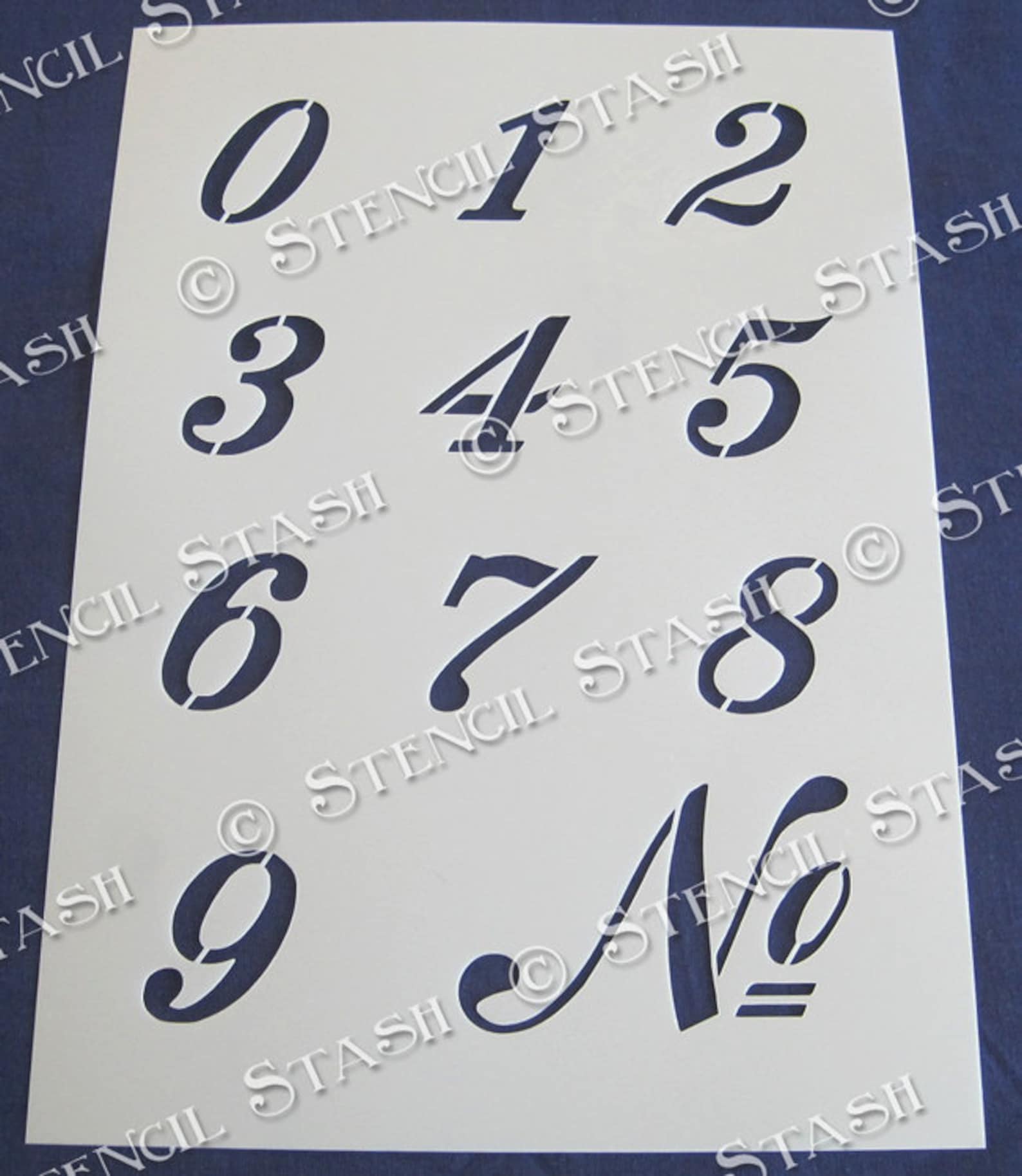 STENCIL 'numbers French', 5 Sizes Vintage Chic, Furniture, Crafts ...