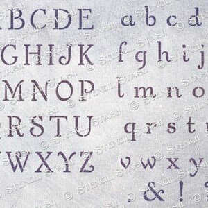 STENCIL 'alphabet Letter Set', Xmas, Weddings, Signs, Furniture ...