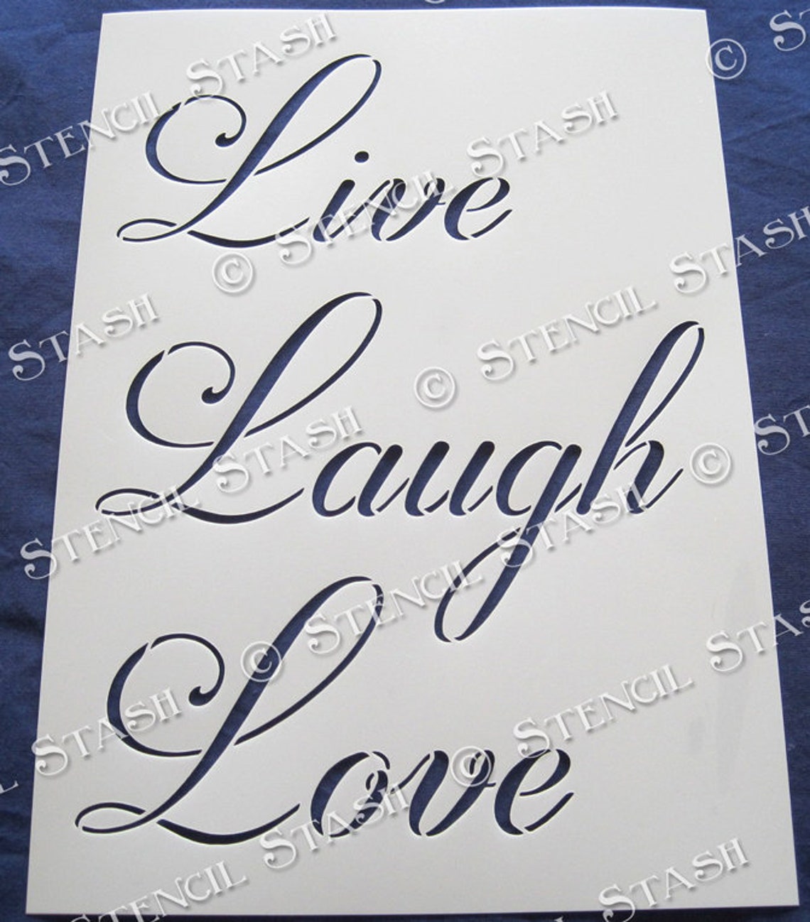 STENCIL 'Live Laugh Love' Inspirational Quote Signs | Etsy
