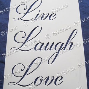 STENCIL 'live Laugh Love' Inspirational Quote Signs Furniture Home ...