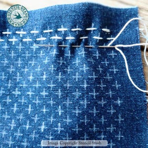 STENCIL 'staggered Cross' 03 Sashiko Template, Slow Stitching, Visible ...