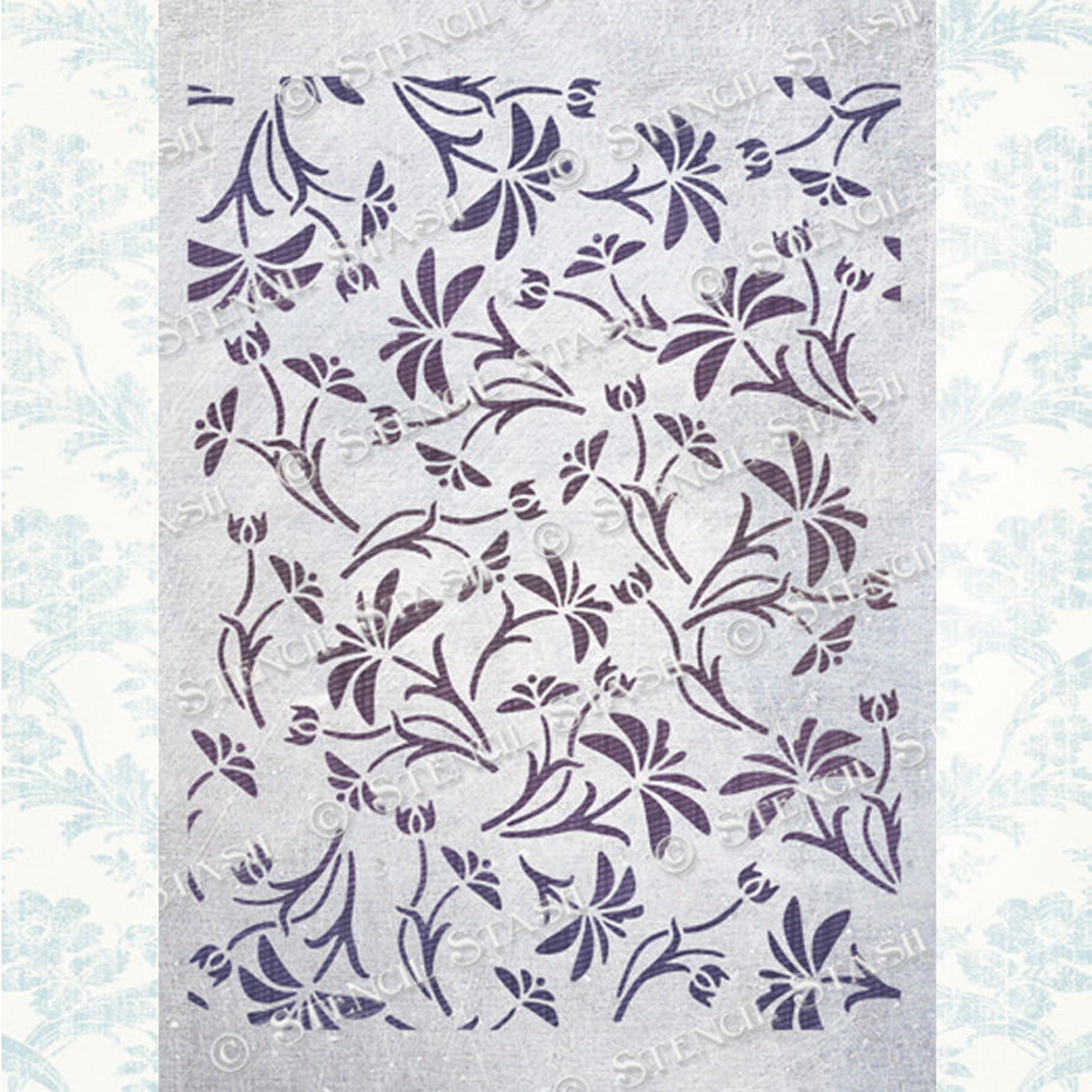 STENCIL 'lace Flower Repeat Pattern' Furniture | Etsy