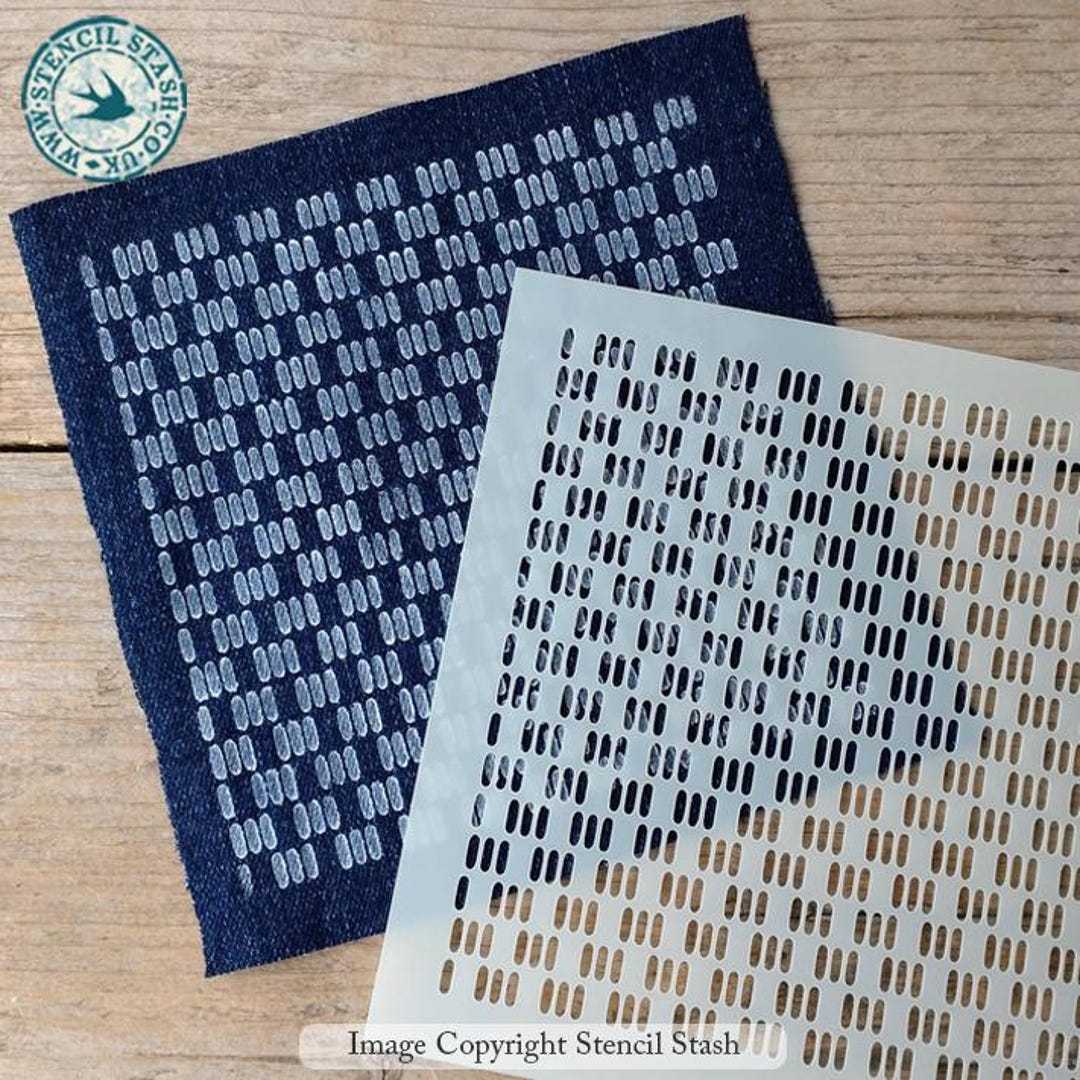 STENCIL 'triple Stitch' 09 Sashiko Template, Slow Stitching, Visible ...