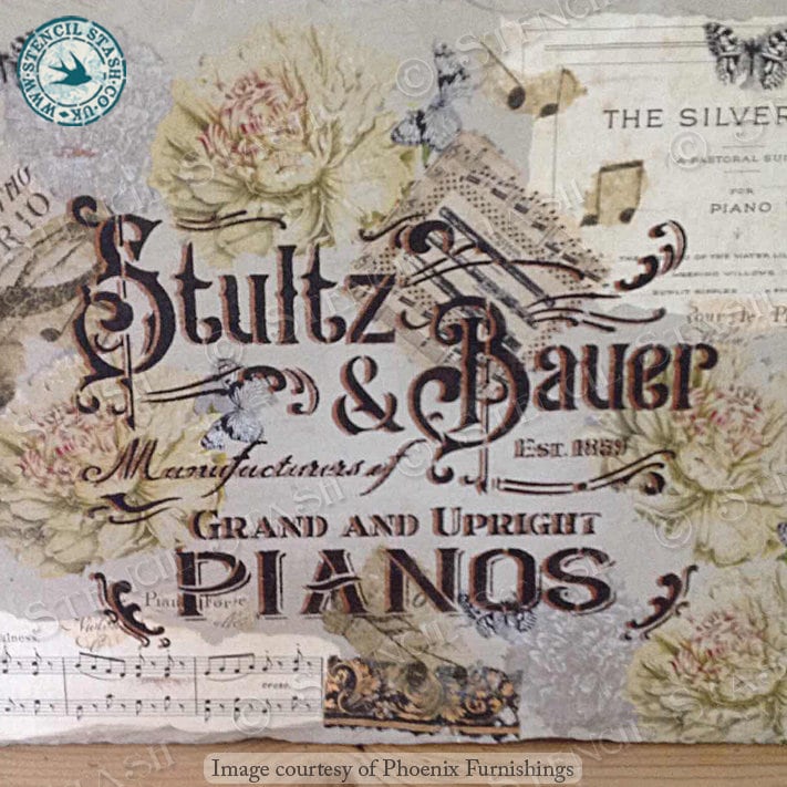 STENCIL 'grand Pianos' Vintage Music Sign Furniture - Etsy