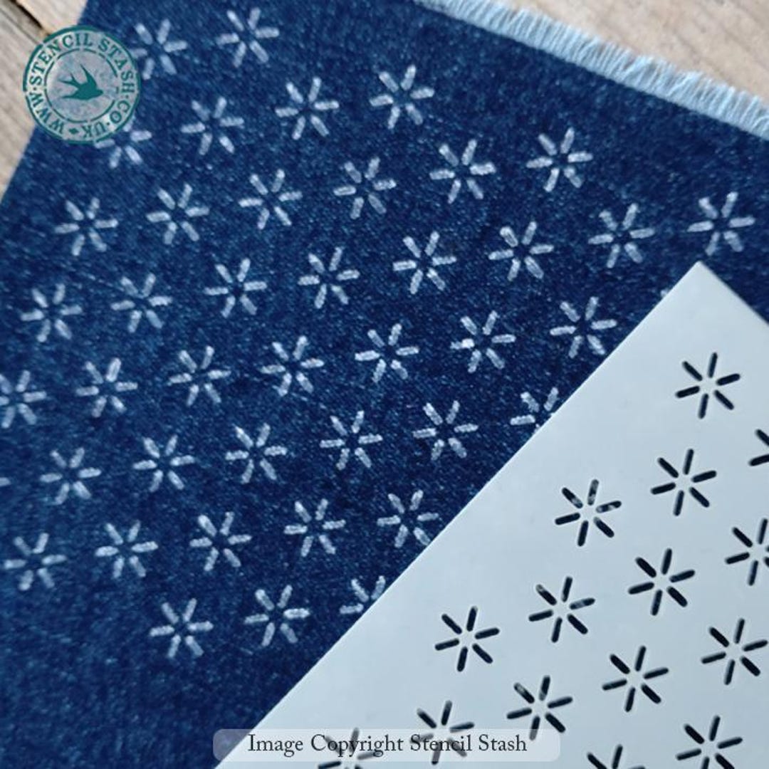 STENCIL 'stars / Daisy' 04 Sashiko Template, Slow Stitching, Visible Mending, Sewing Crafts ...