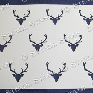 STENCIL 'stag Repeat', Stag Head Pattern, Furniture, Gift Wrap, Wood ...