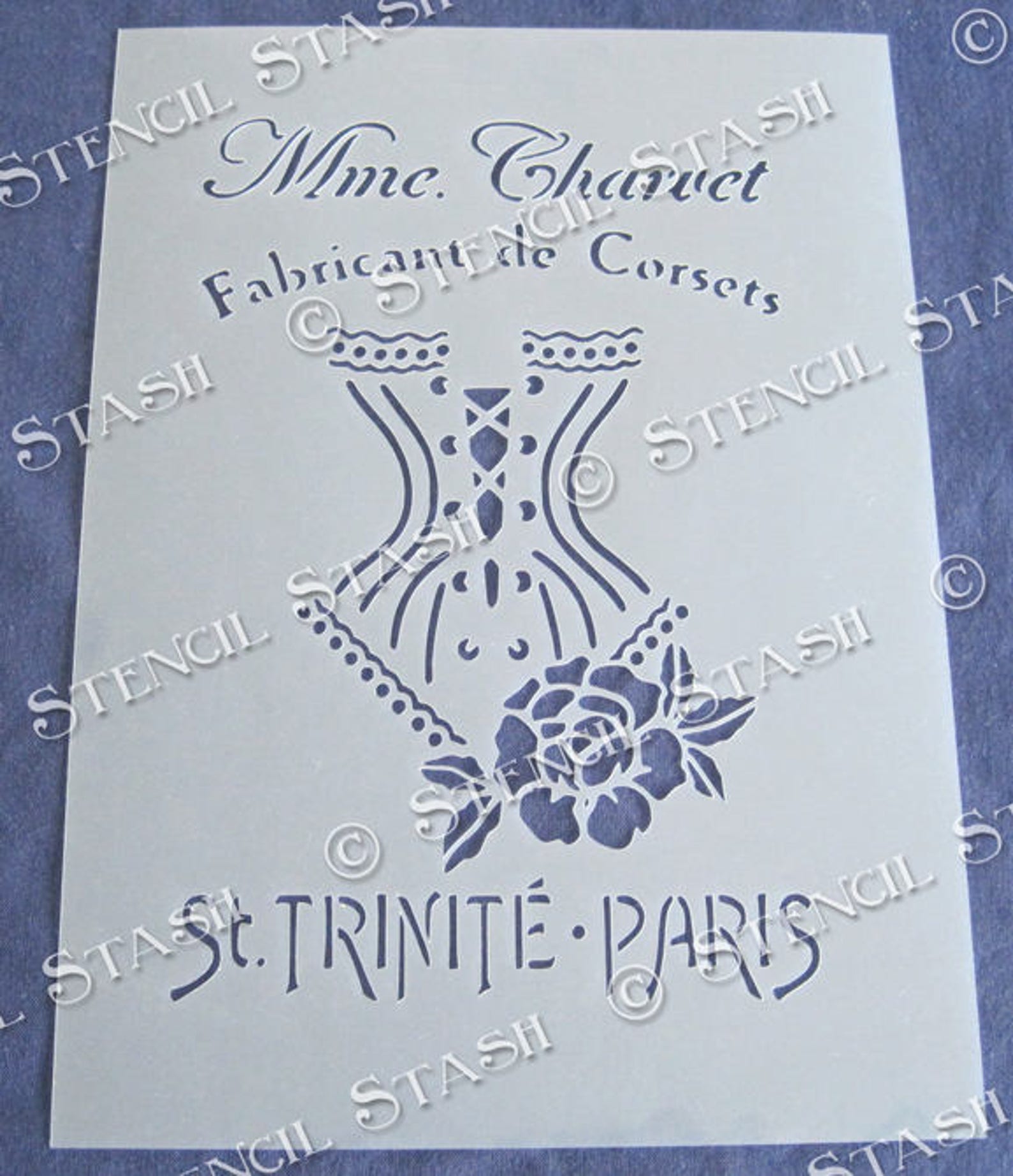 STENCIL 'corset Maker' Paris Vintage Script French - Etsy