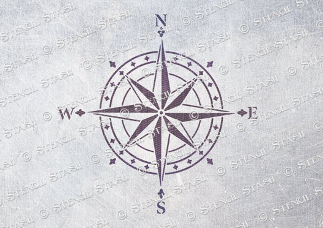 STENCIL 'compass' Nautical Seaside Beach, Furniture, Home Decor, Travel Craft Projects, Reusable ...