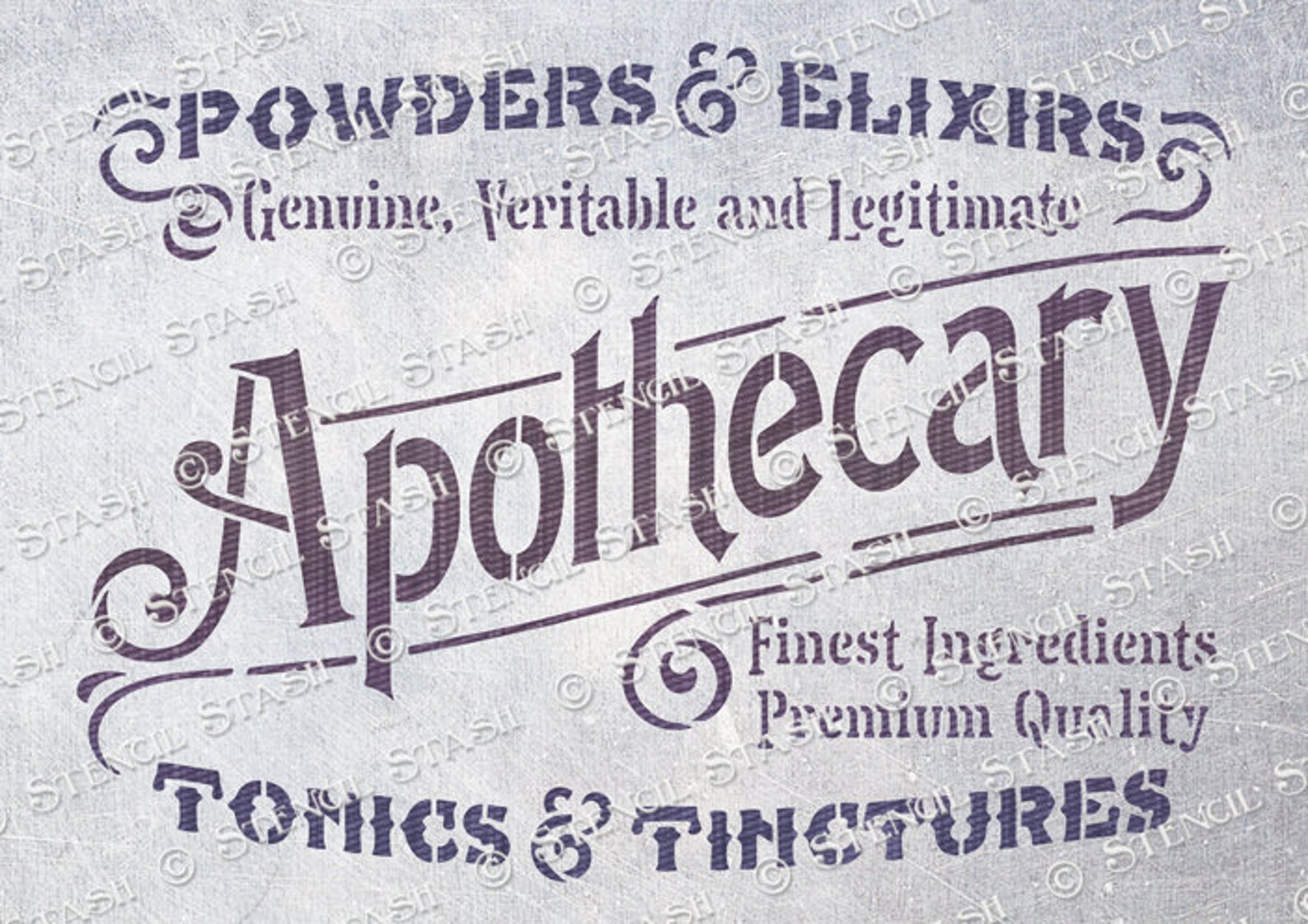 STENCIL 'apothecary' Vintage Store Shop Sign, Furniture, Home Decor ...