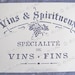 STENCIL 'wines & Spirits', Vintage French Script, Furniture, Signs ...