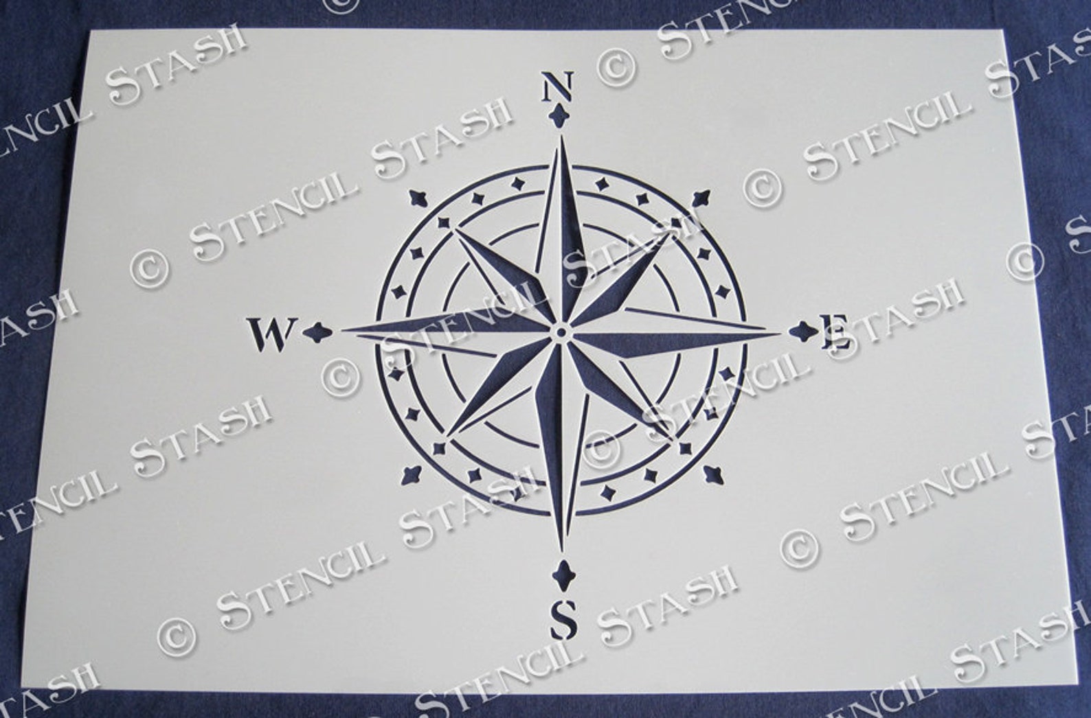 STENCIL 'compass' Nautical Seaside Beach Furniture - Etsy