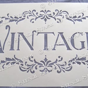STENCIL 'vintage Scroll' Script, Furniture, Signs, Crafts, Reusable ...