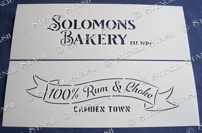 STENCIL 'peaky Blinders Solomons Rum' Vintage Sign - Etsy