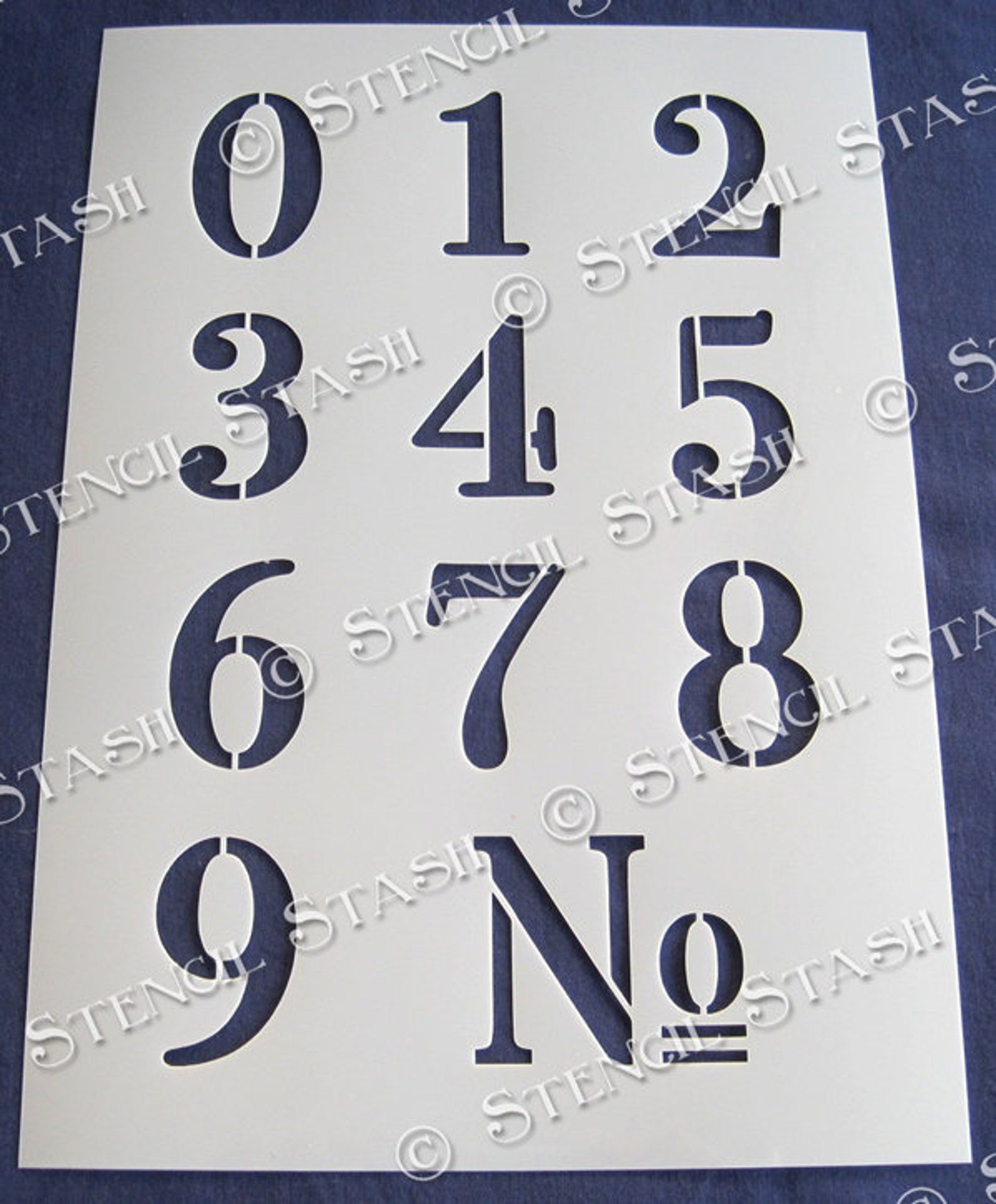 STENCIL 'numbers Industrial' Number Set Furniture - Etsy UK