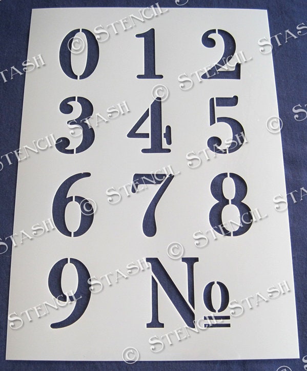 STENCIL 'numbers Industrial' Number Set Furniture - Etsy
