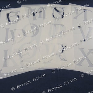 STENCIL 'vintage Letter Set' 4 Sizes, Alphabet, Signs, Weddings, Font ...