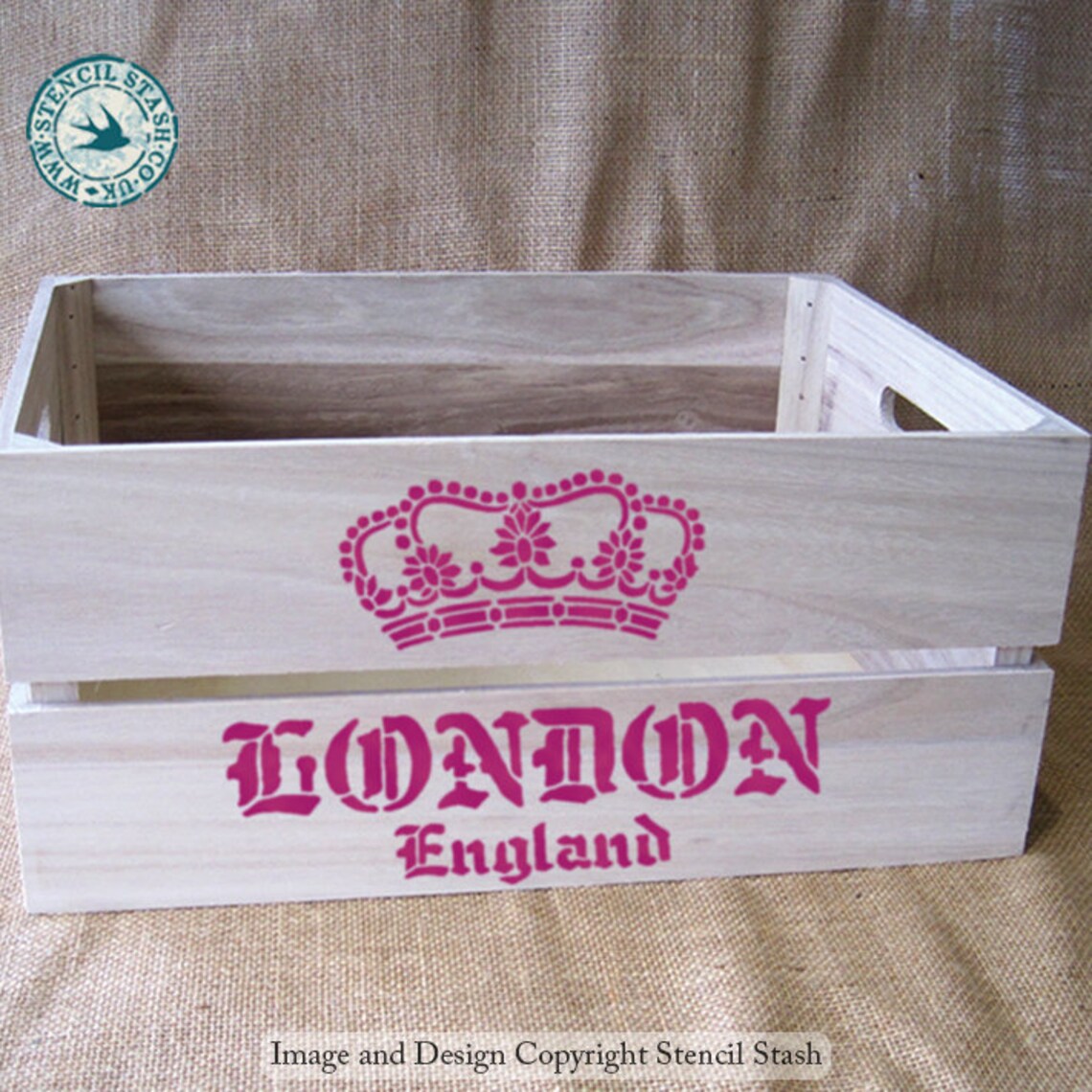 STENCIL 'london Crown' Vintage English Sign | Etsy