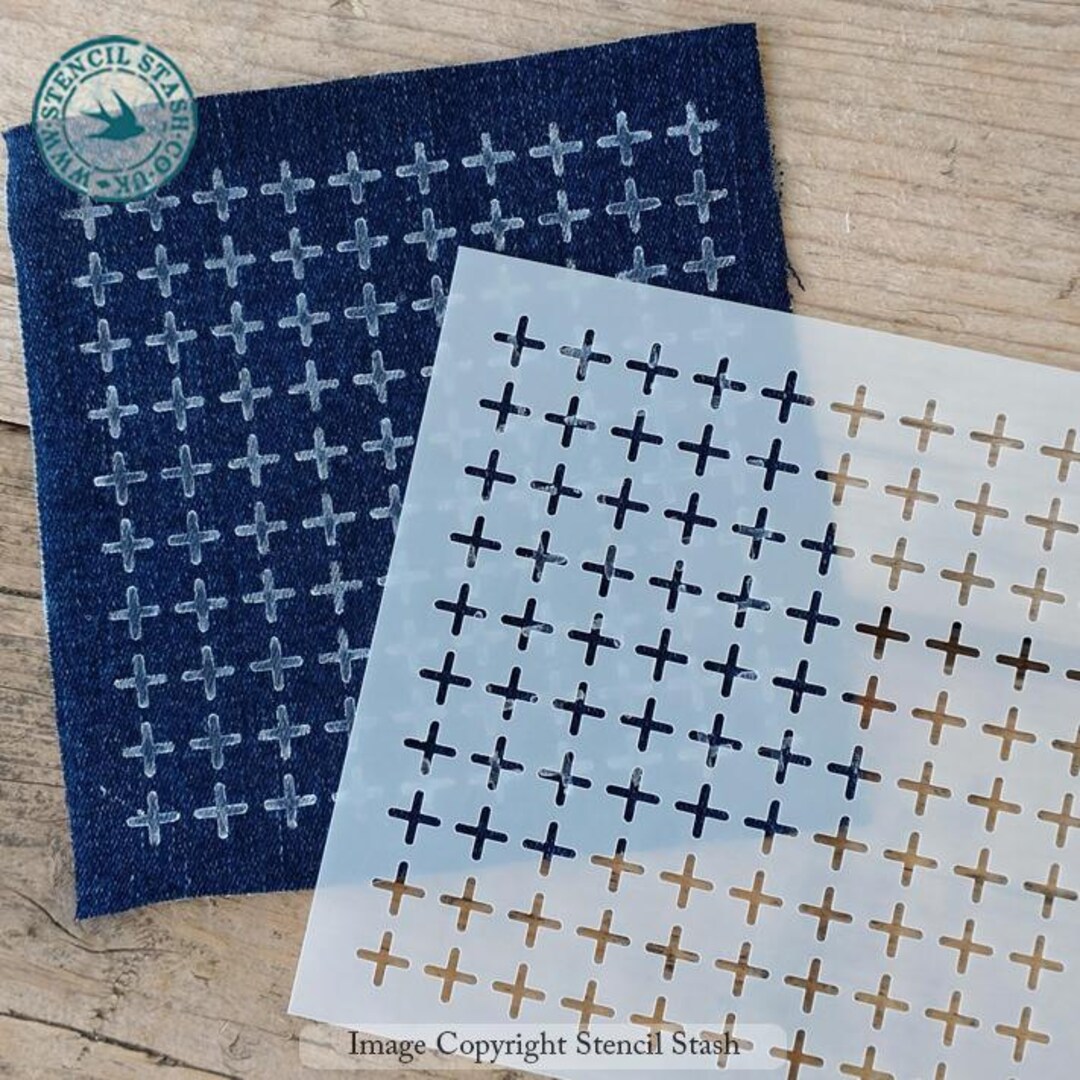 STENCIL 'simple Cross' 02 Sashiko Template, Slow Stitching, Visible ...