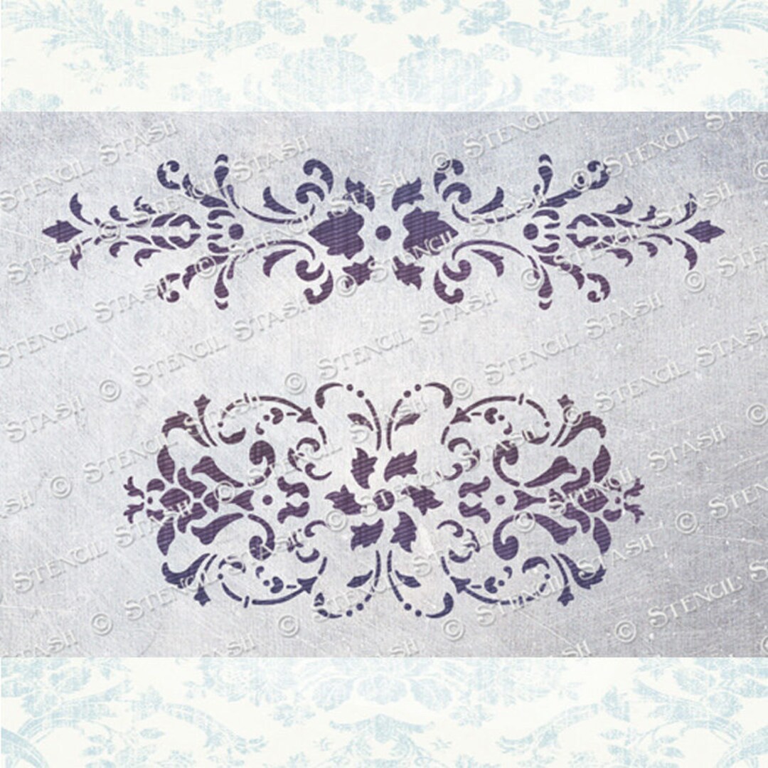 STENCIL 'damask Panels' Vintage Chic, Furniture, Drawers, Home Decor ...