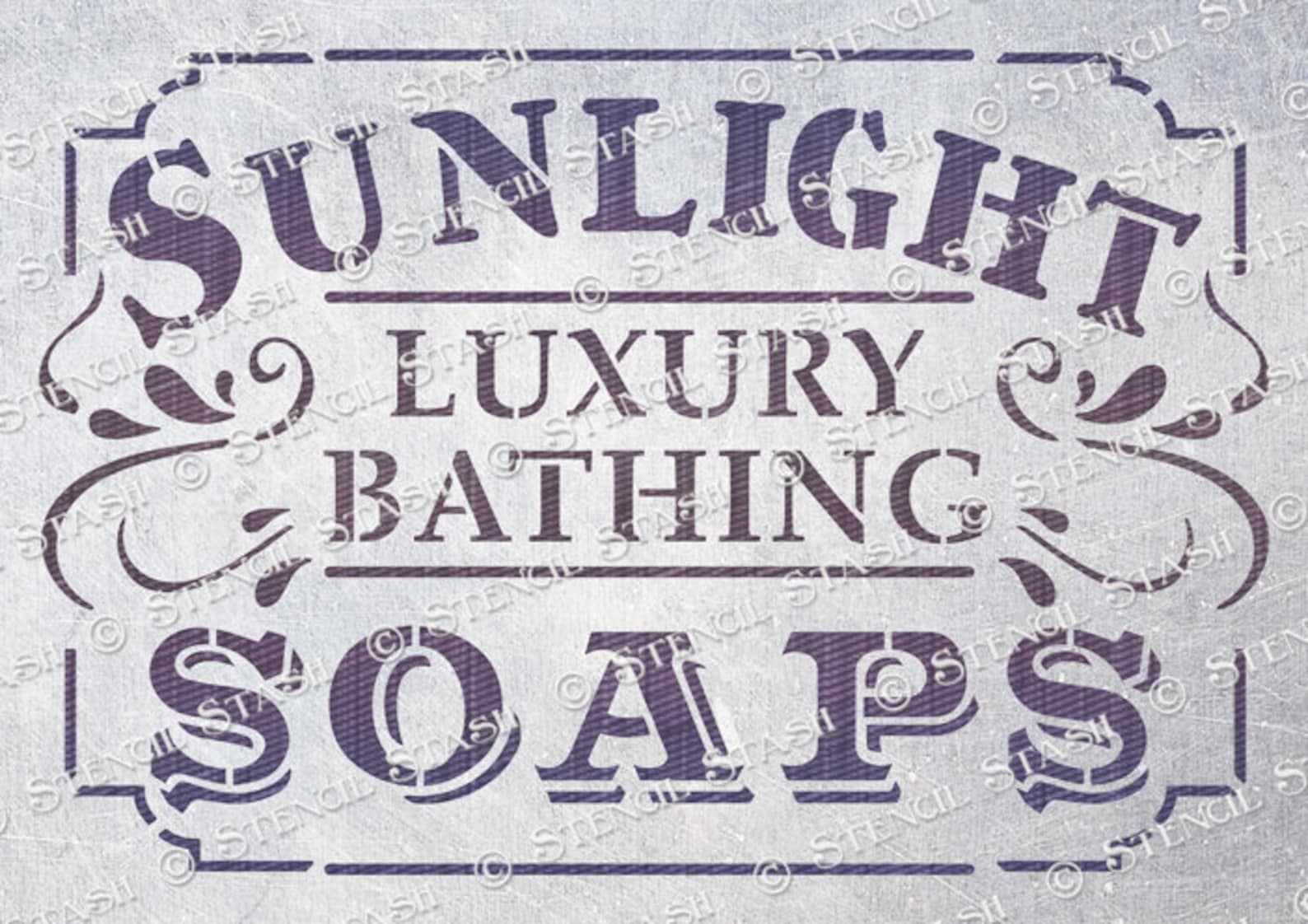 STENCIL 'sunlight Soaps', Vintage Sign, Advert, Home Decor, Furniture ...