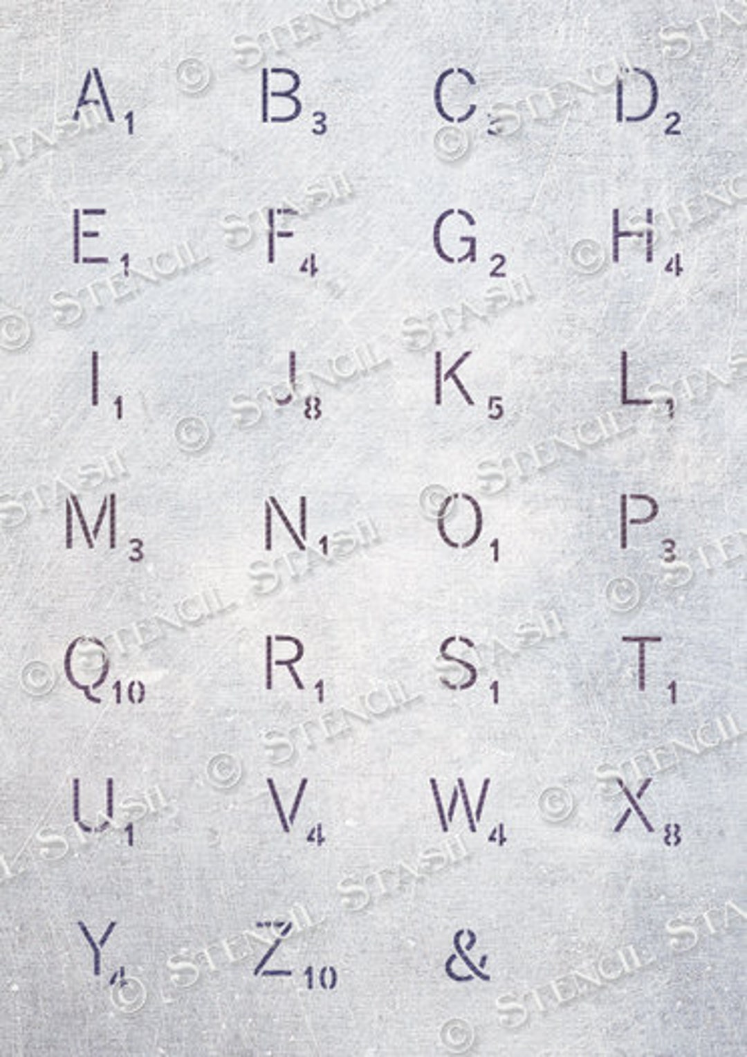 STENCIL 'scrabble Style Letter Set', Events, Weddings, Signs, Furniture ...