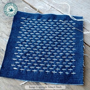 STENCIL 'staggered Cross' 03 Sashiko Template, Slow Stitching, Visible ...