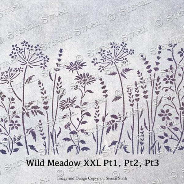 Stencil Wild Meadow - Etsy