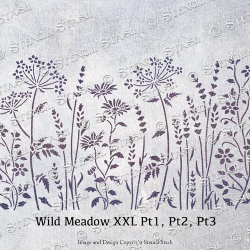 Stencil Wild Meadow - Etsy