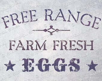 Free Range Eggs Sign - Etsy UK