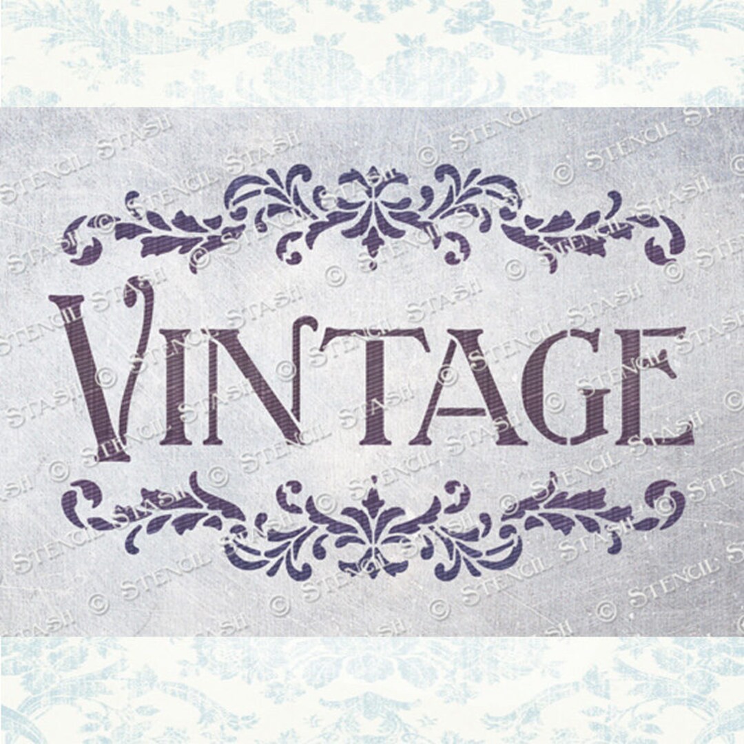 STENCIL 'vintage Scroll' Script, Furniture, Signs, Crafts, Reusable ...