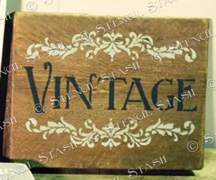 STENCIL 'vintage Scroll' Script Furniture Signs | Etsy