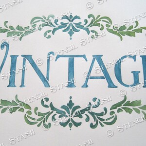 STENCIL 'vintage Scroll' Script, Furniture, Signs, Crafts, Reusable ...