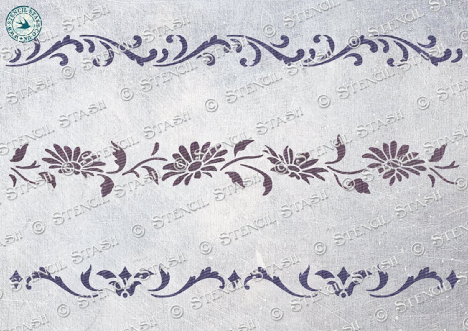 STENCIL 'borders Set 1' Border Patterns, Furniture, Crafts, Home Decor ...