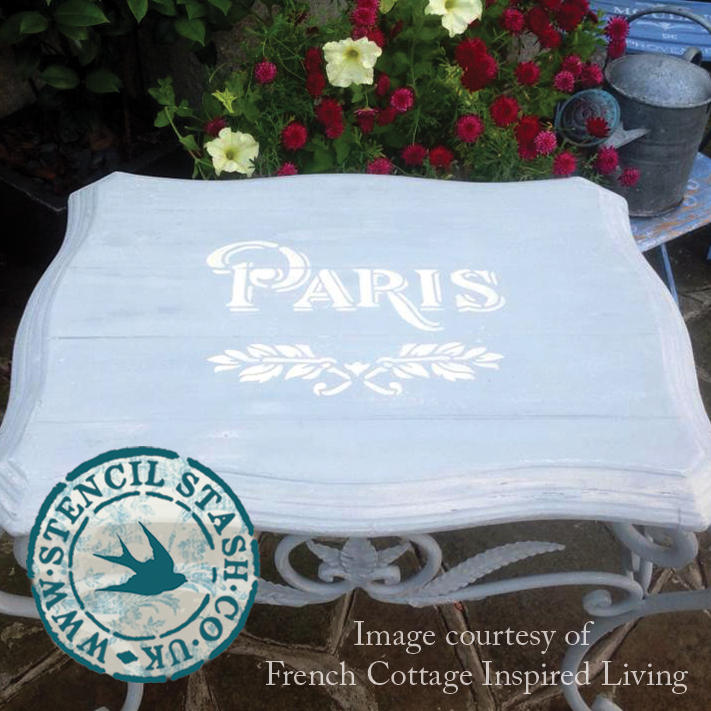 STENCIL 'paris' Vintage French Script, Furniture, Shabby Chic, Crafts ...