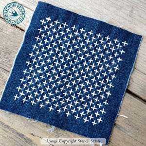 STENCIL 'staggered Cross' 03 Sashiko Template, Slow Stitching, Visible ...