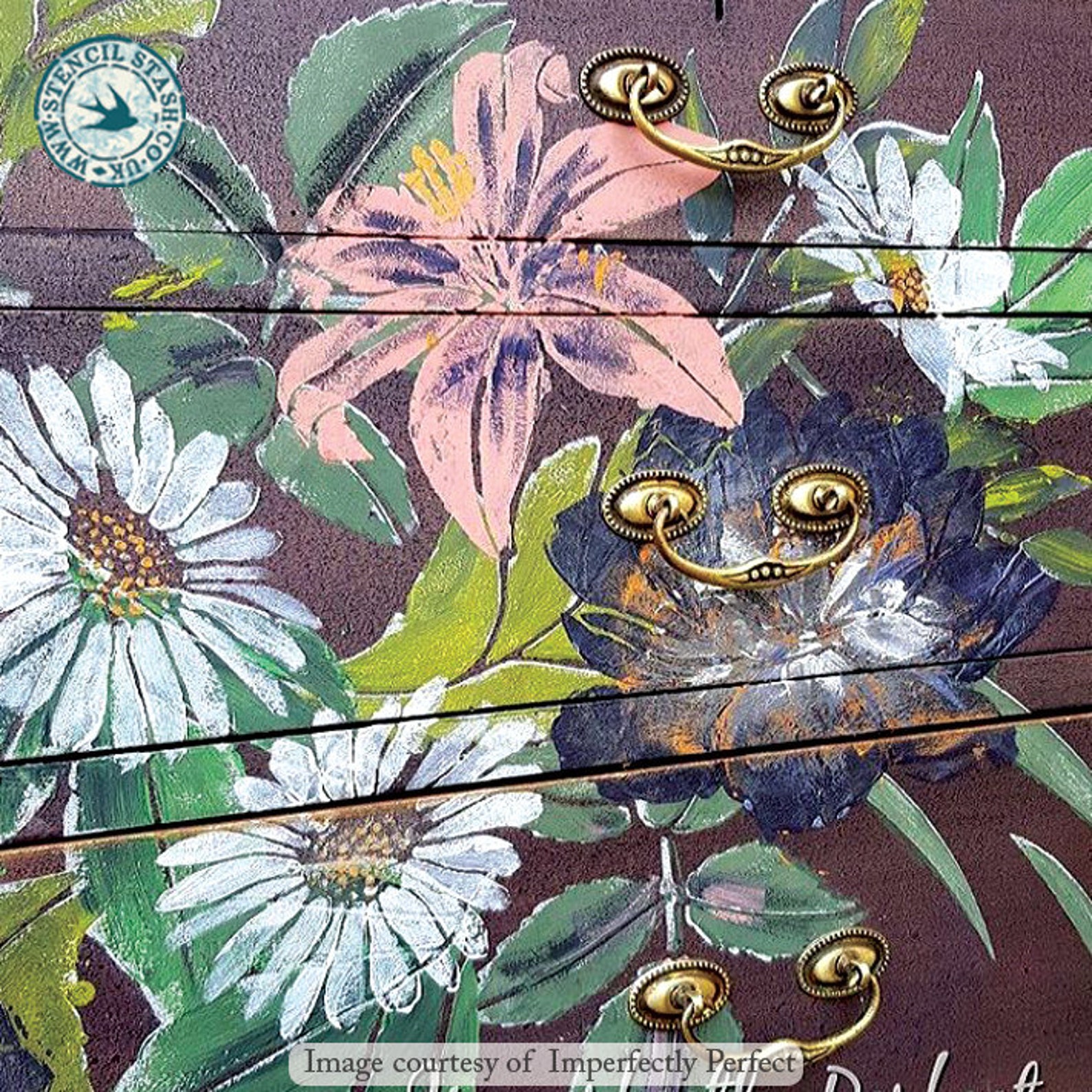 STENCIL 'single Peony' Large Flower Collection Create | Etsy