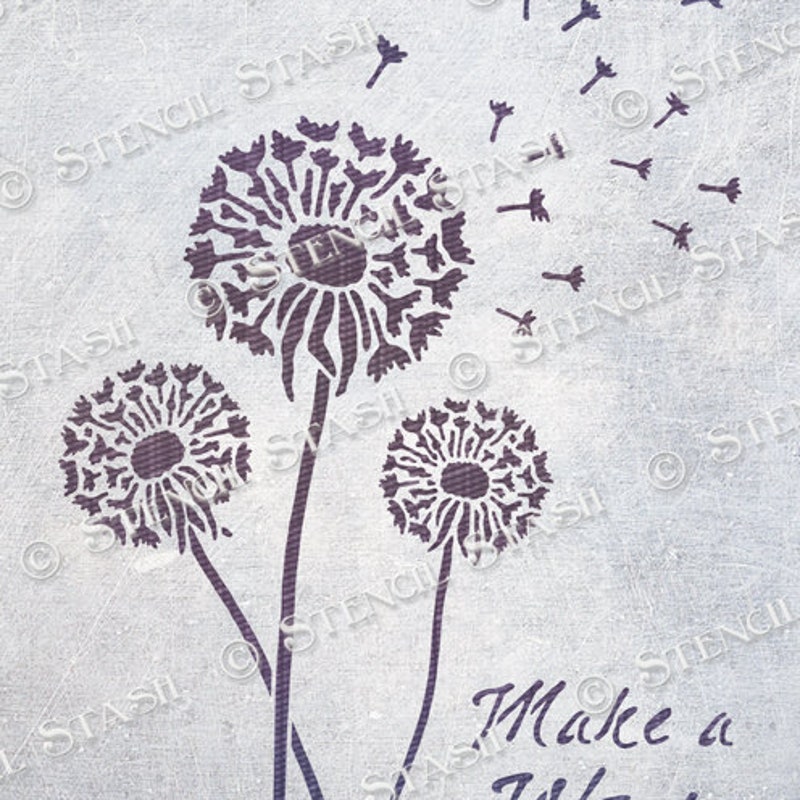 Dandelion Stencil - Etsy Australia