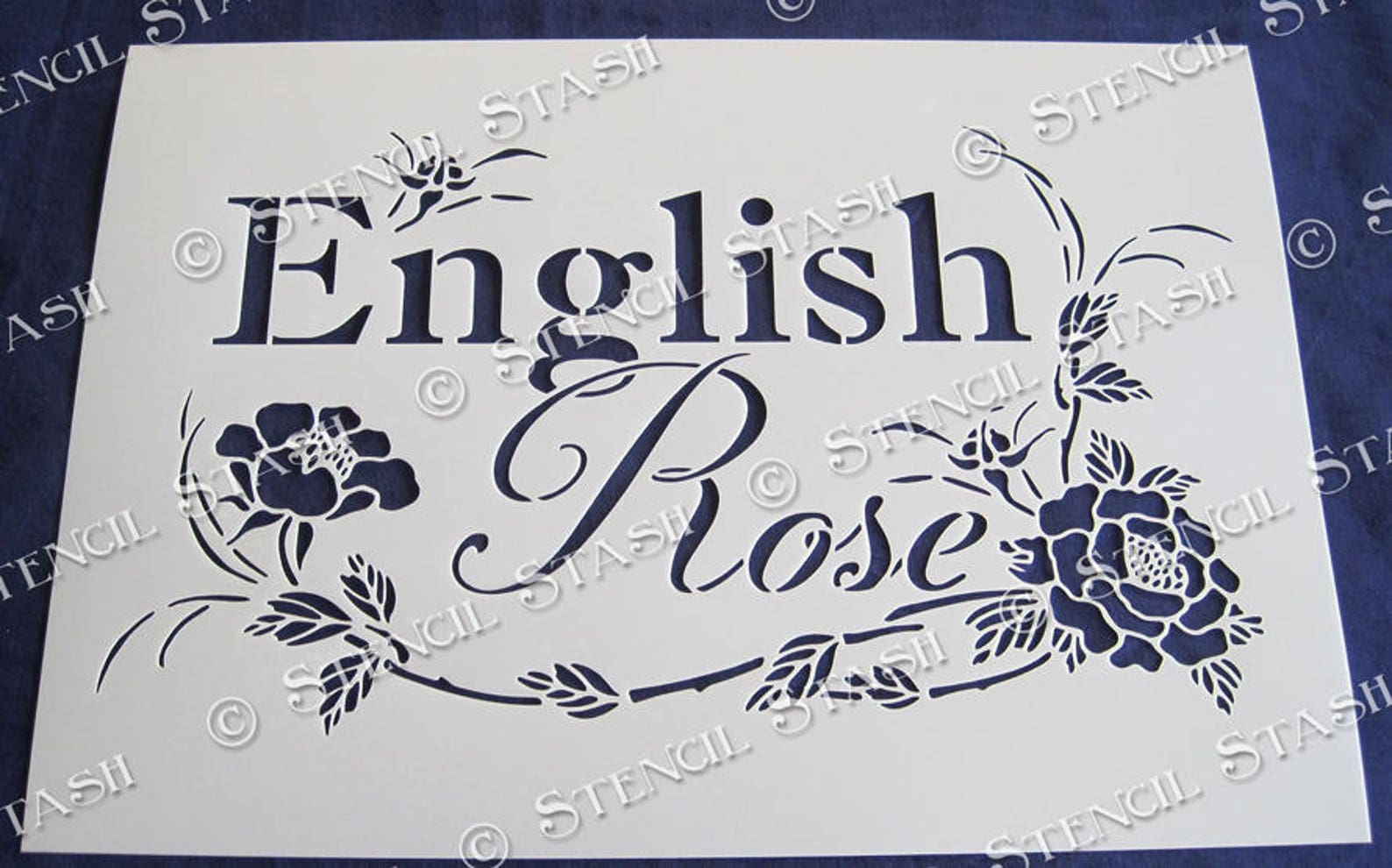 STENCIL 'english Rose' Script Vintage Furniture - Etsy