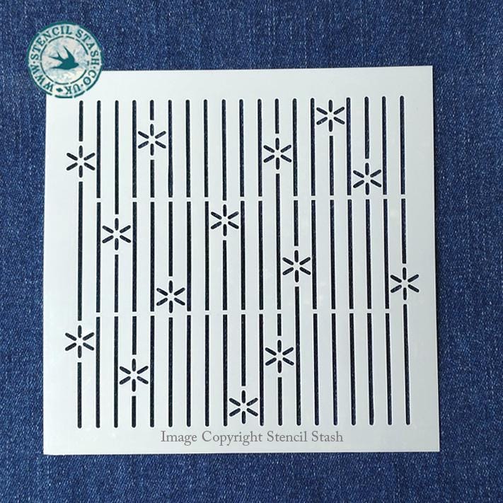 STENCIL 'falling Stars' 017 Sashiko Template, Slow Stitching, Visible ...