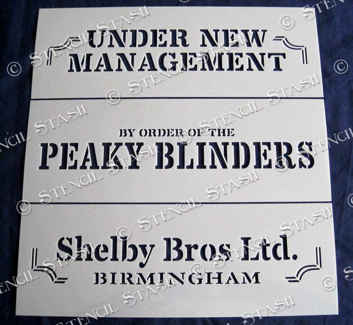 STENCIL 'peaky Blinders Crate Panels' Set English | Etsy