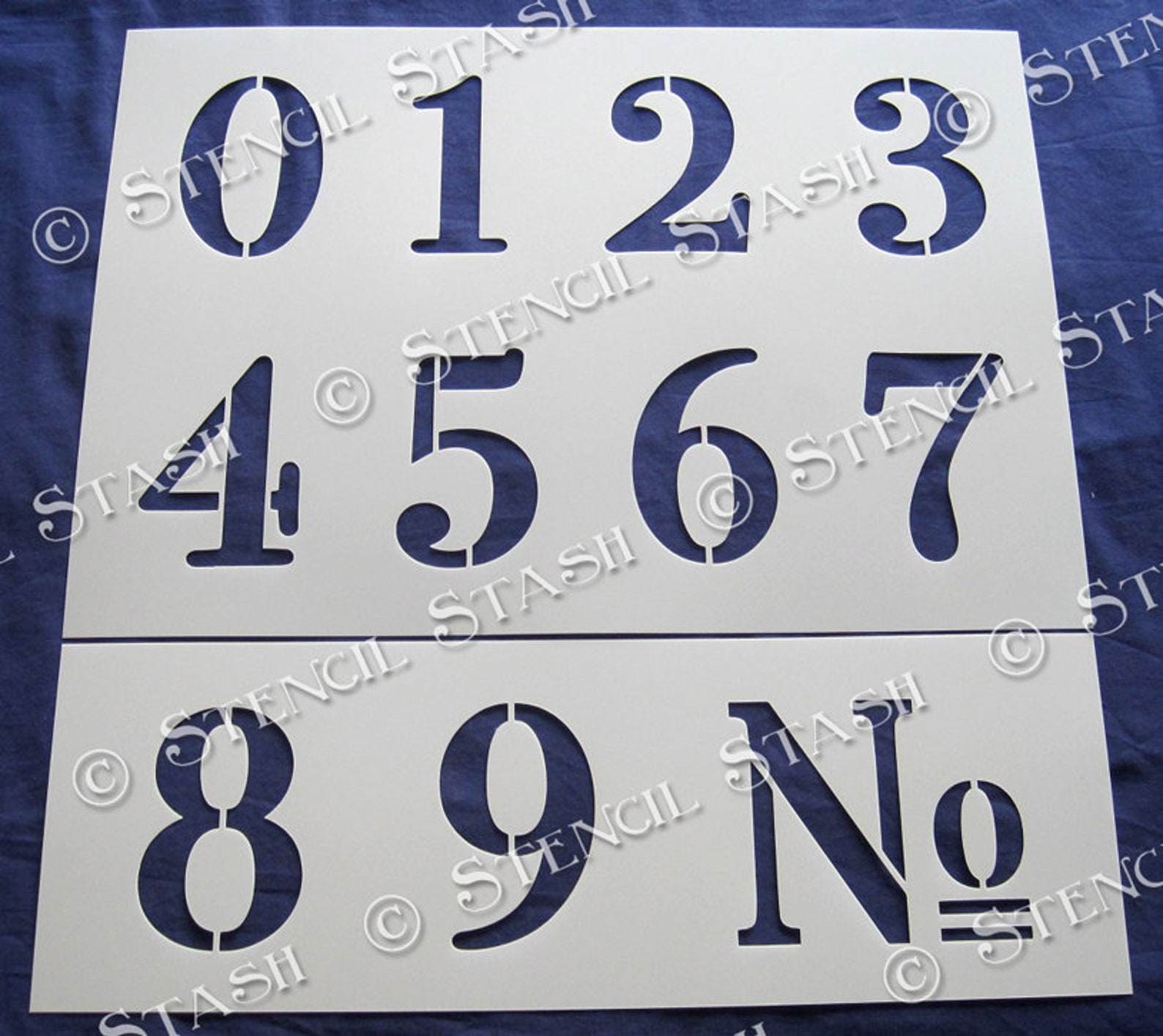 STENCIL 'Numbers Industrial' Number Set Furniture | Etsy