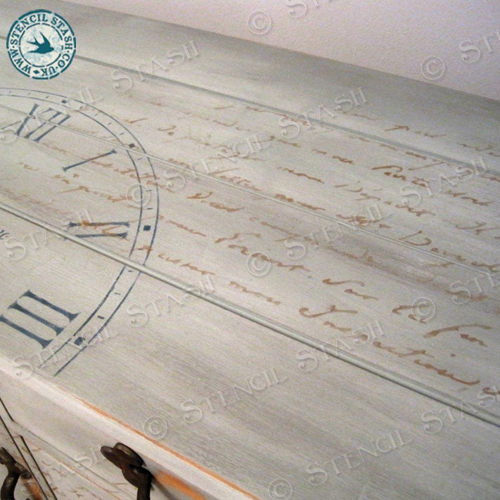 STENCIL 'french Script' Chic Vintage Letter - Etsy