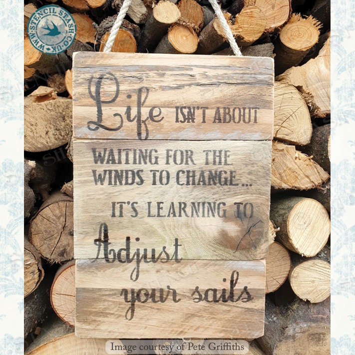 STENCIL 'life Quote' Sailing Signs Crafts Home Decor | Etsy