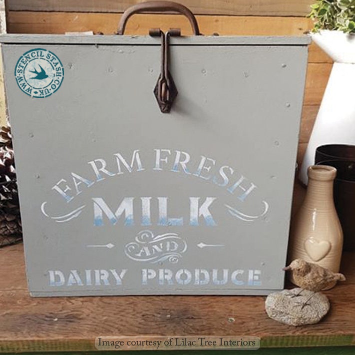 STENCIL 'farm Fresh Milk', Rustic Sign, Country, Dairy, Furniture ...