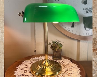 Green Library Lamp - Etsy
