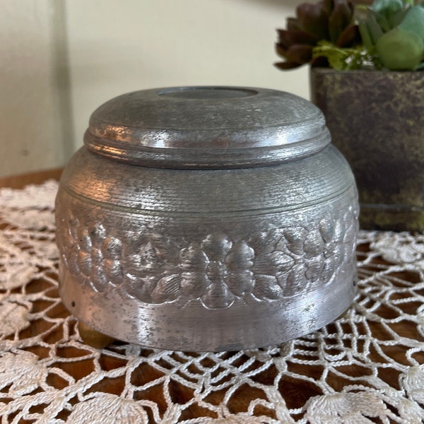 Antique Musical Powder Box - Etsy