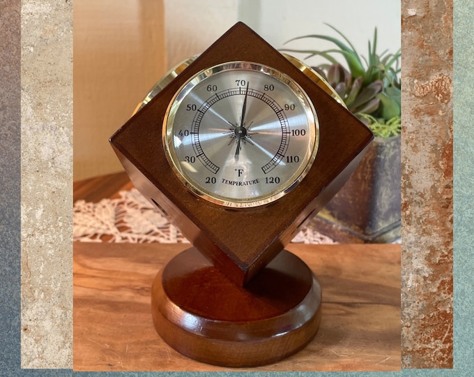 Vintage Desk Top Weather Station, Made in Japan, 6", Thermometer ...