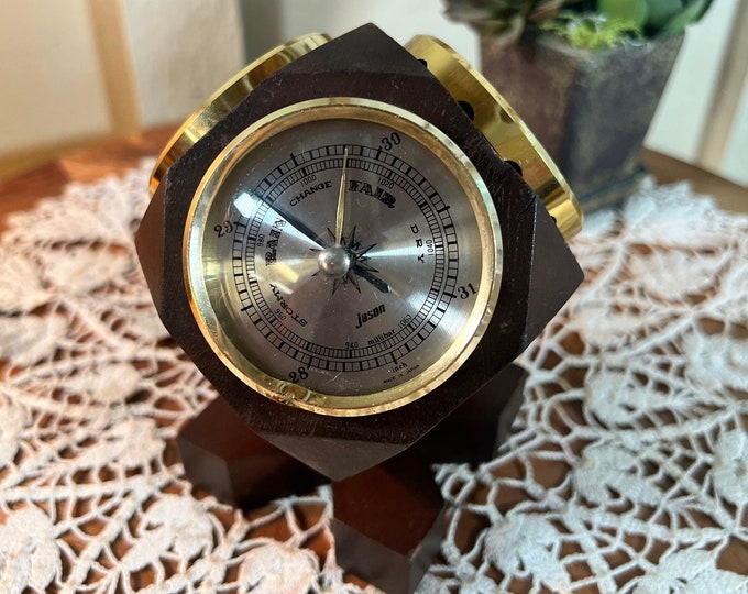Vintage, Weather Station, Cube Barometer ,thermometer, Weather Change ...